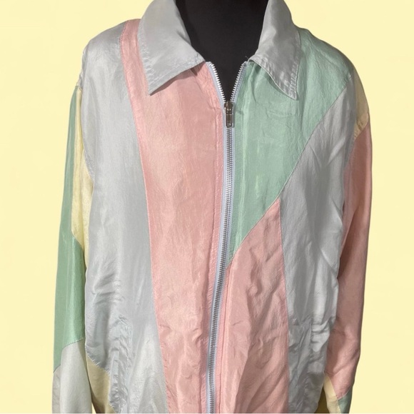 Blair | Jackets & Coats | Blair Pastel Silk Bomber Jacket M | Poshmark
